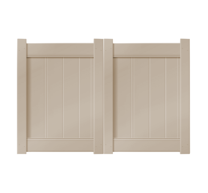 6’ x 4’ Sandstone Double Drive Vinyl Gate – America's Fence Store
