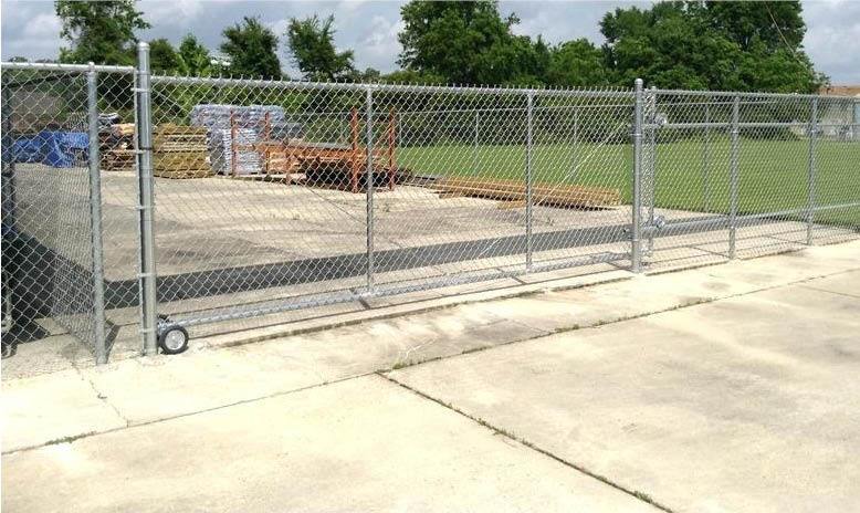 Galvanized Chain Link Rolling Gate – America's Fence Store