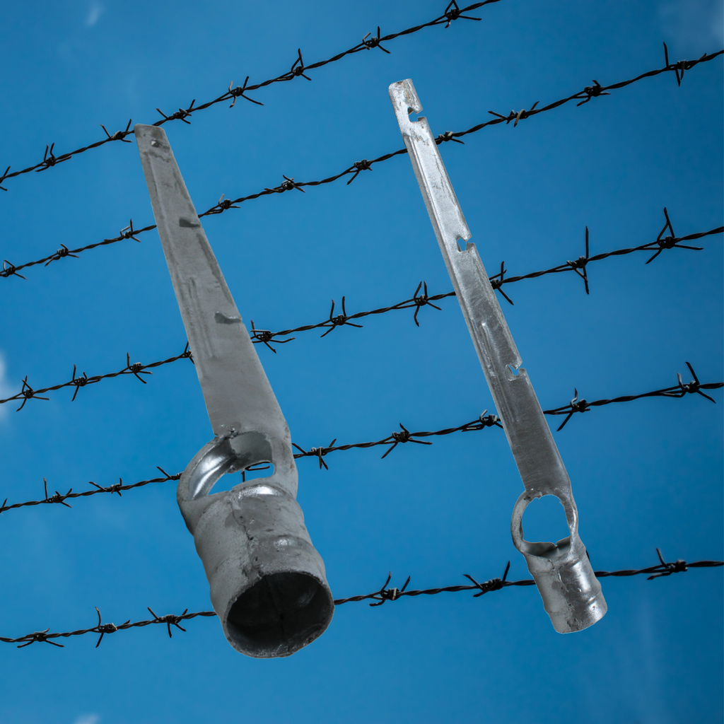 Vertical 3 Strand Barb Wire Arm 2-1/2" x 1-5/8" – America's Fence Store