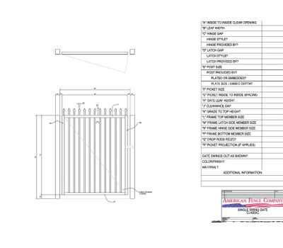 48" x 48" Spear Top Single Swing Gate – America's Fence Store